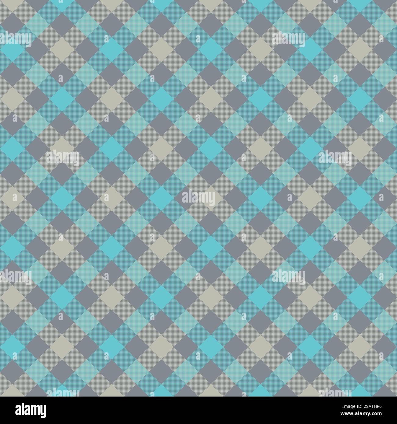 Blue gray check plaid fabric texture seamless pattern. Vector ...