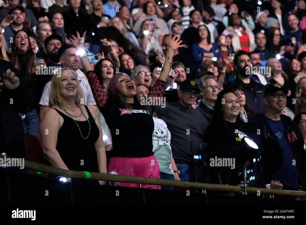 Audience members watch No Doubt perfom during the FireAid benefit concert on Thursday, Jan. 30 ...