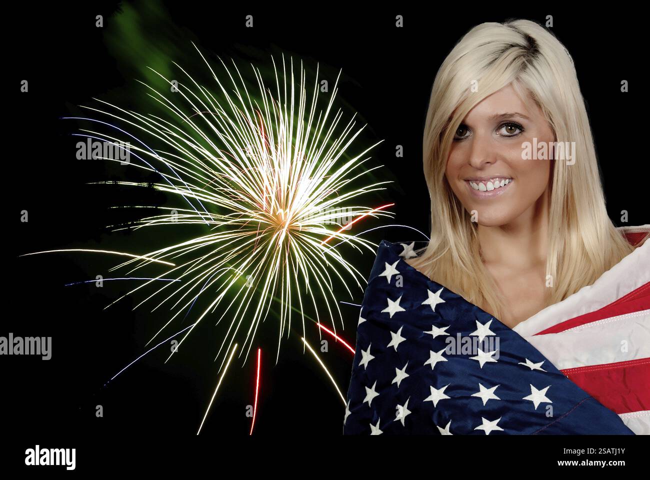 Fireworks exploding in the dark of the evening sky Stock Photo - Alamy