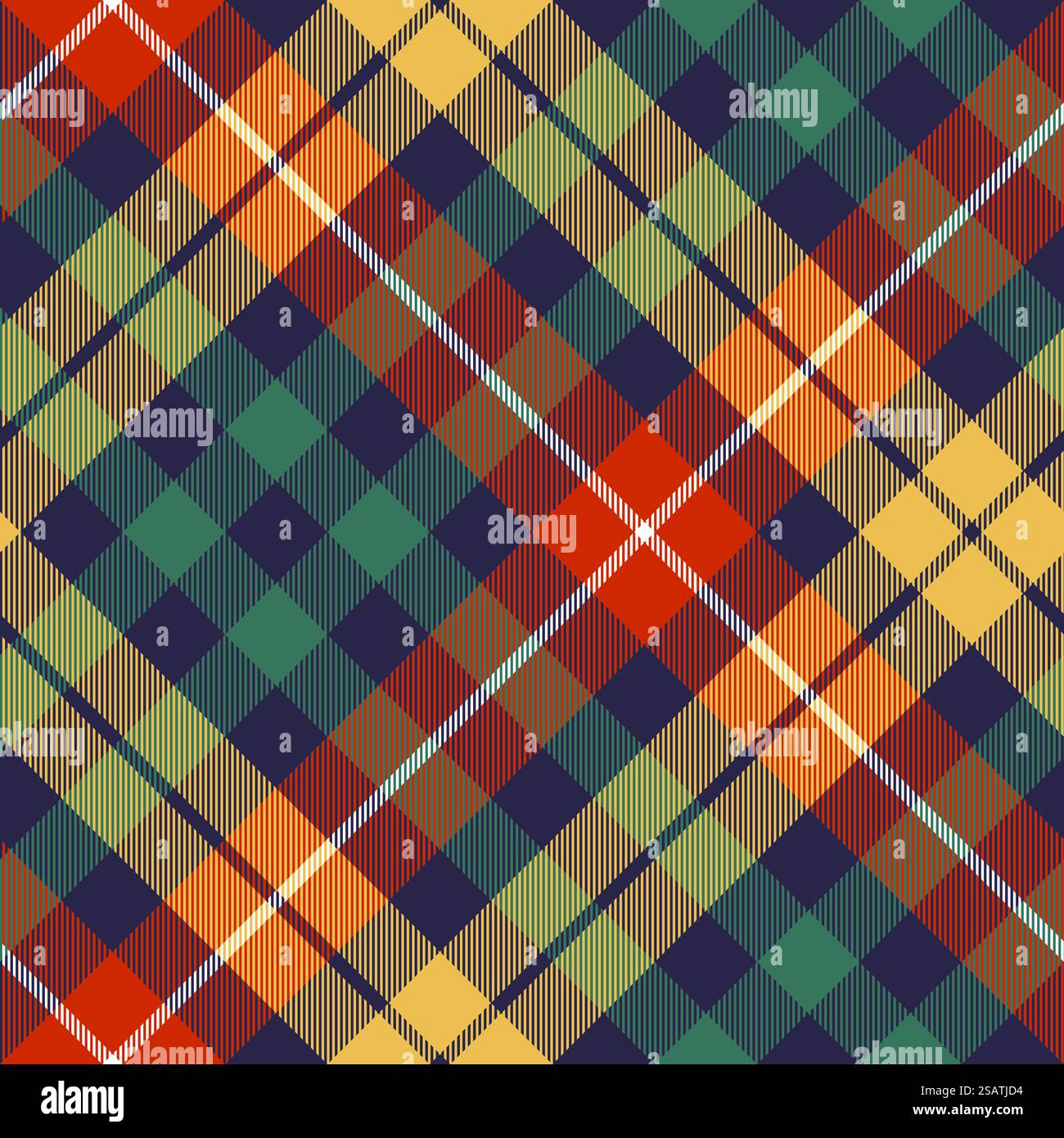 Colored check diagonal seamless fabric texture. Vector illustration ...