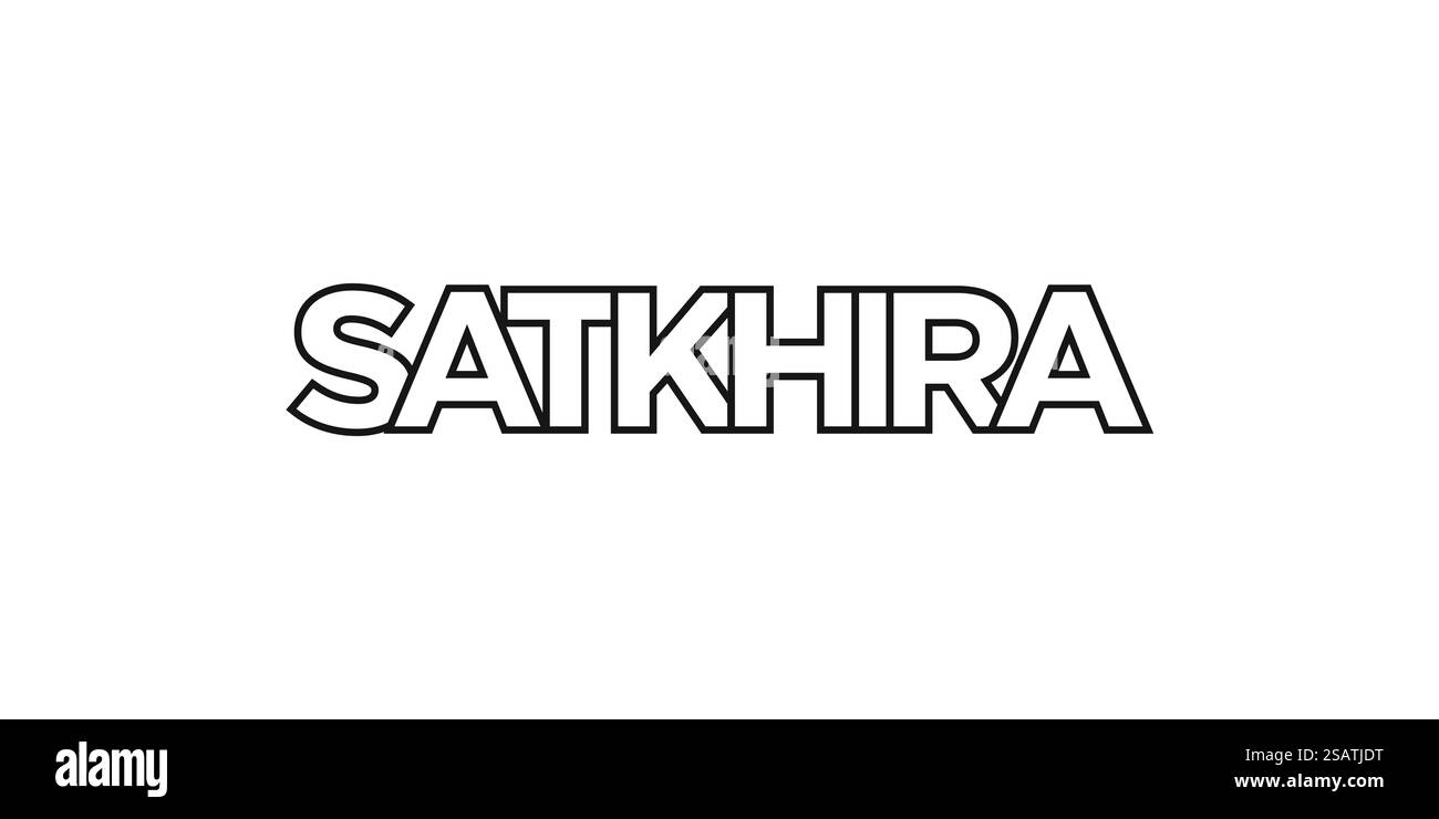 Satkhira in the Bangladesh emblem for print and web. Design features geometric style, vector ...