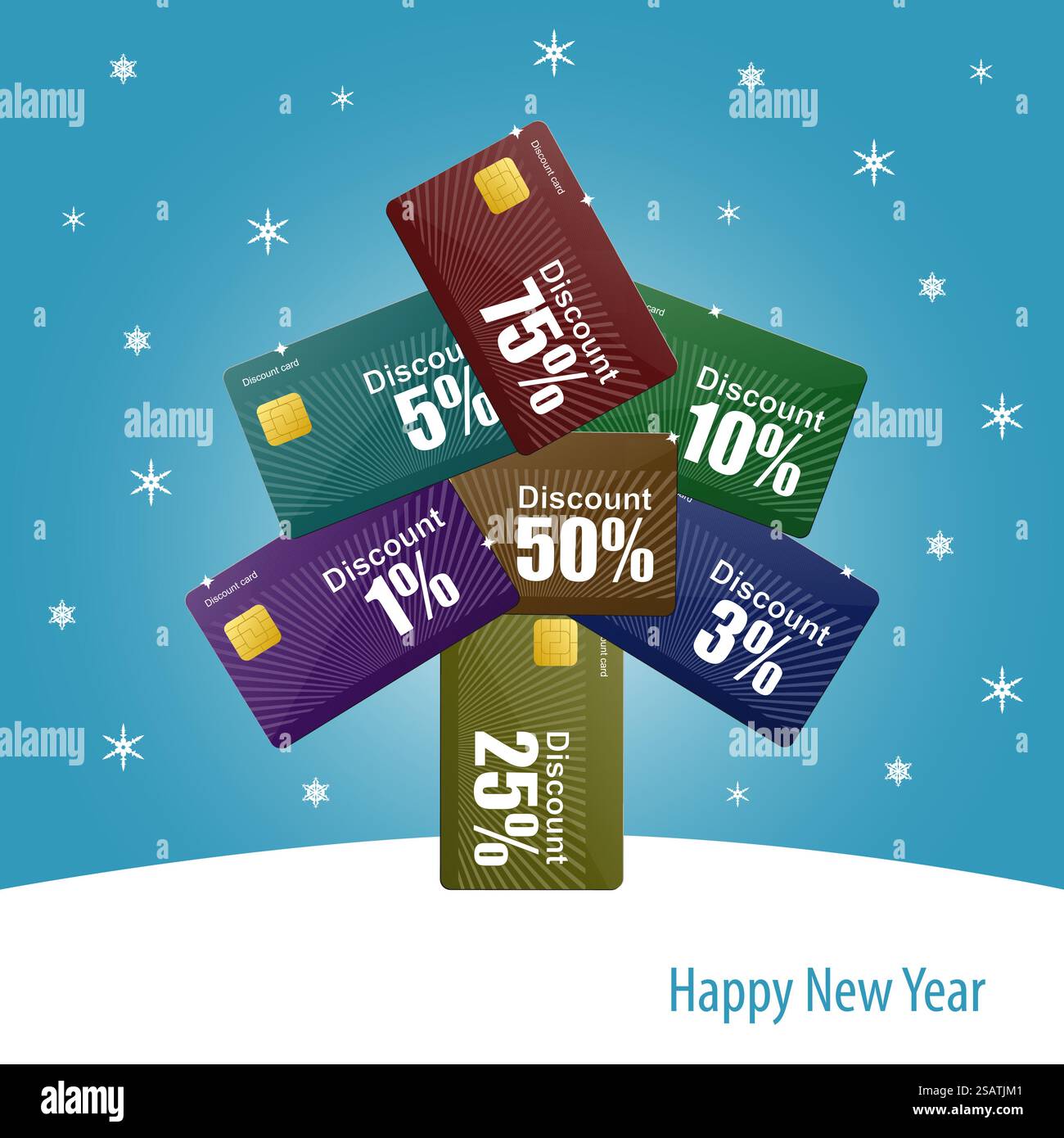 Discount card tree. Vector illustration. Discount card tree Stock ...