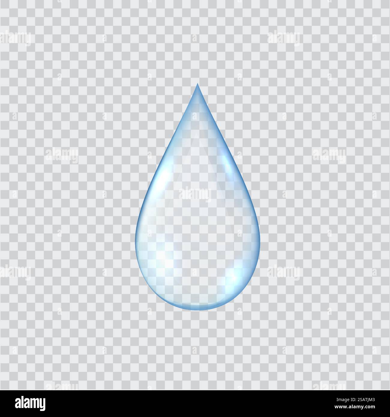 Falling transparent water drop realistic vector illustration set. Clear ...