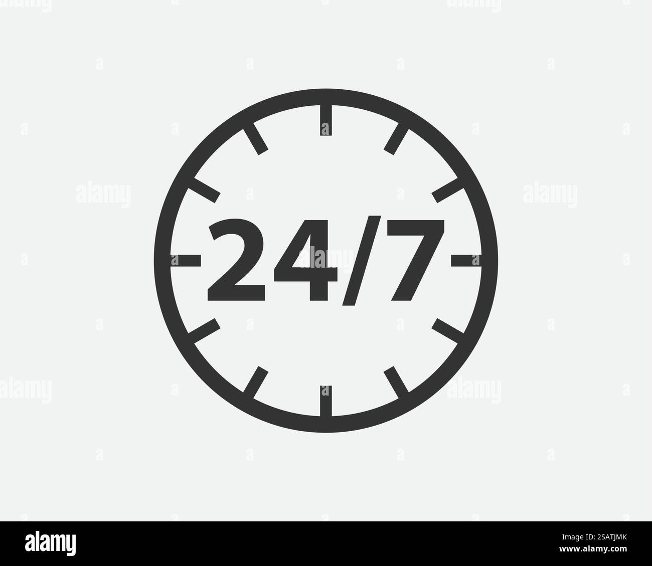 24 Hours a day service icon symbol vector. Signs and symbol for ...
