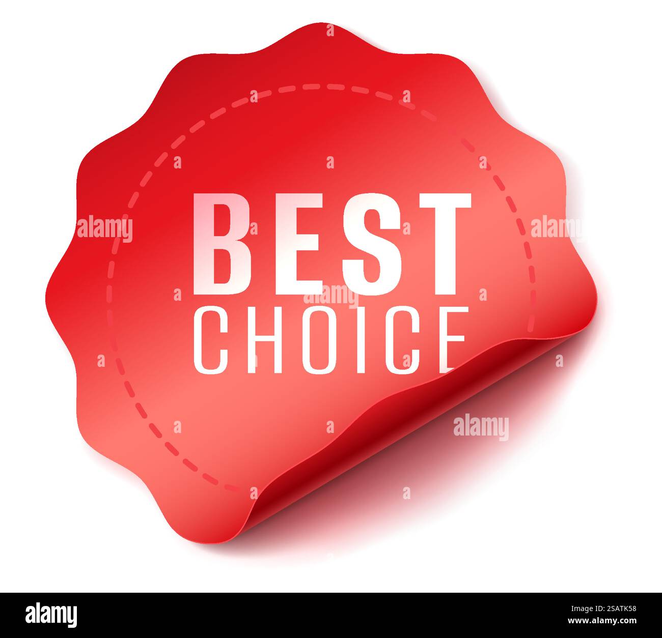 Special Offer red sticker realistic vector illustration. Oval ...