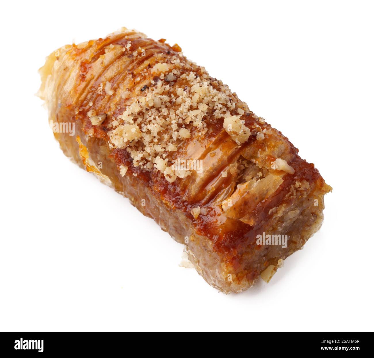 Delicious dessert offering a sweet and flaky treat with layers of dough ...
