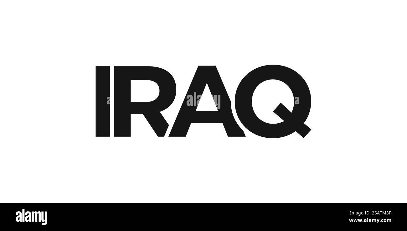 Iraq emblem for print and web. Design features geometric style, vector ...
