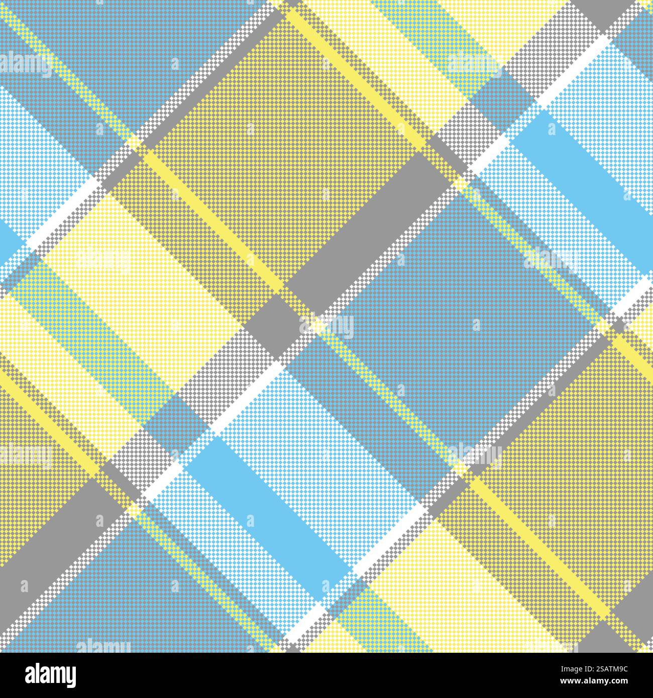 Lite color check plaid pixel seamless pattern. Vector illustration ...