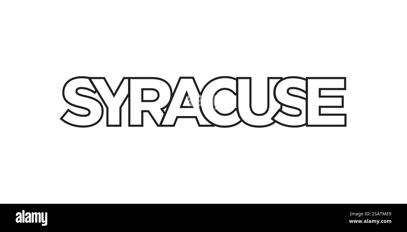 Syracuse in the Italia emblem for print and web. Design features ...