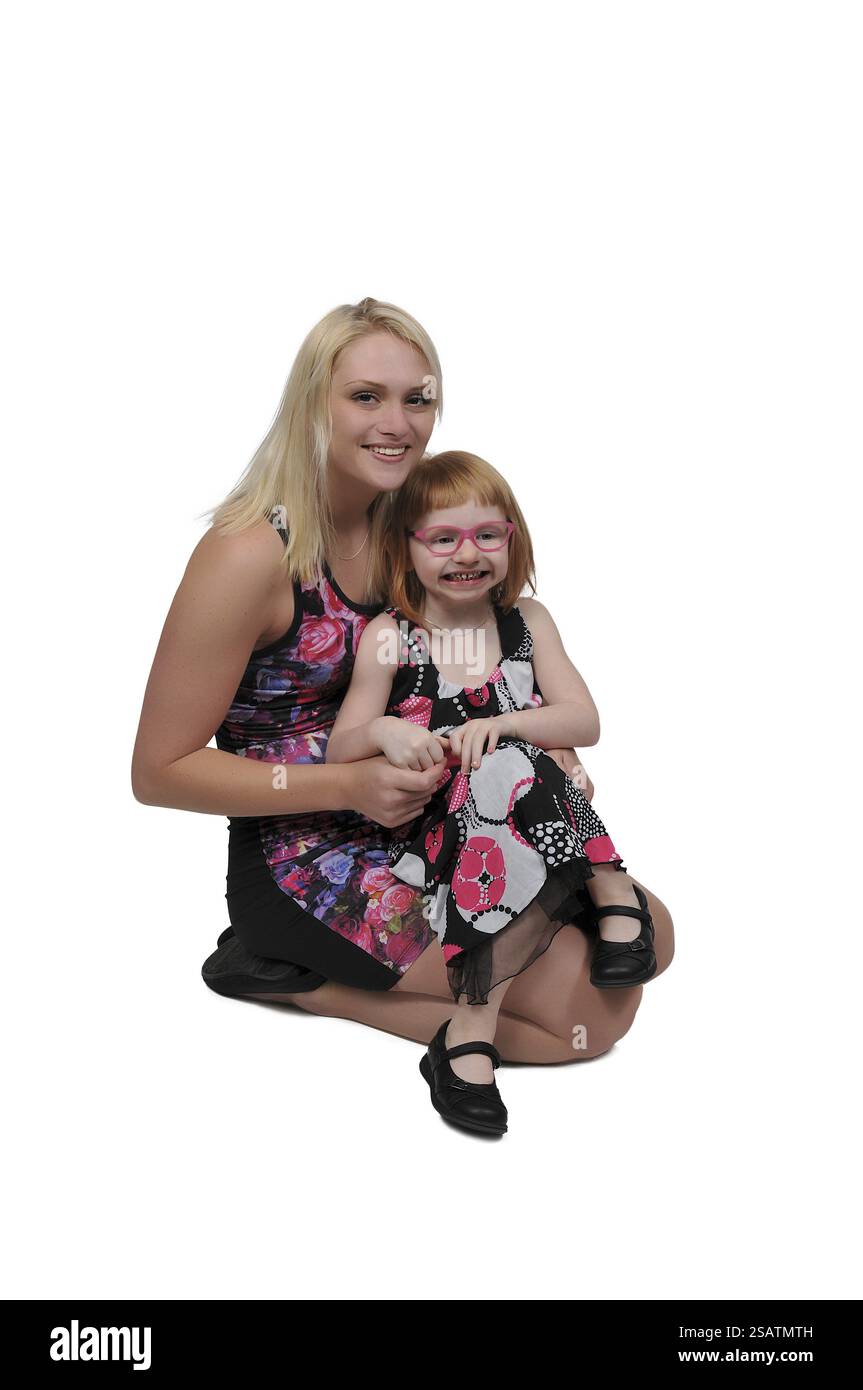 Beautiful young mother and her beautiful daughter Stock Photo - Alamy