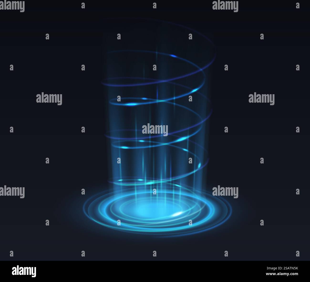 Teleportation portal realistic vector illustration. Level up energy ...