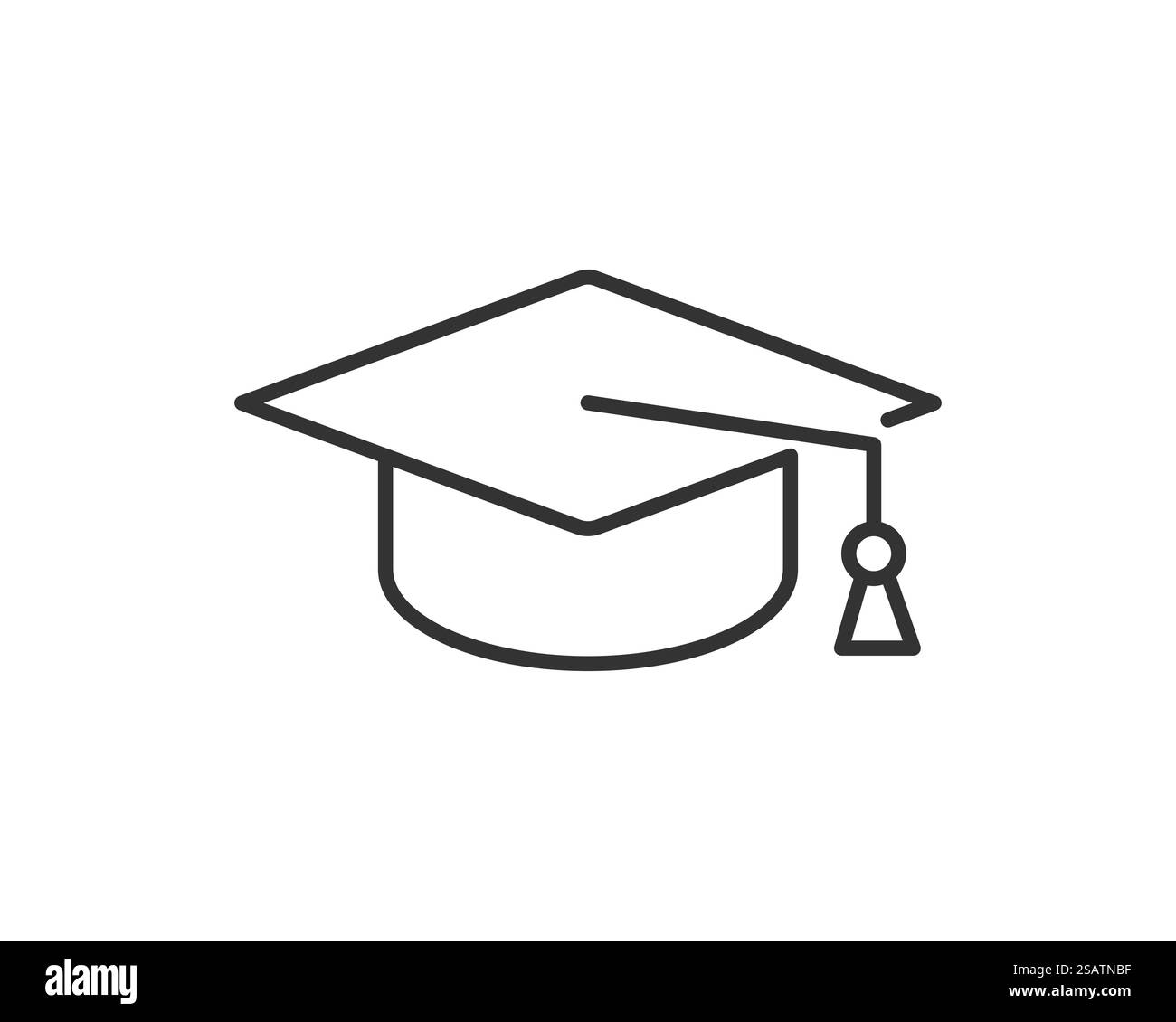 Education icon vector illustartion. College cap or graduate hat symbol ...