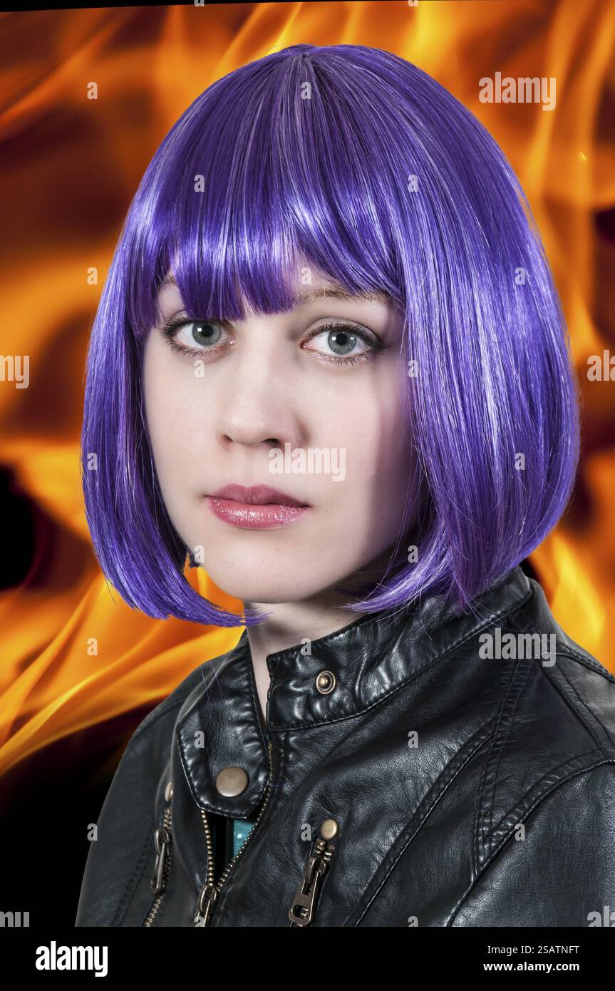 Beautiful young punk rock alternative lifestyle woman Stock Photo - Alamy