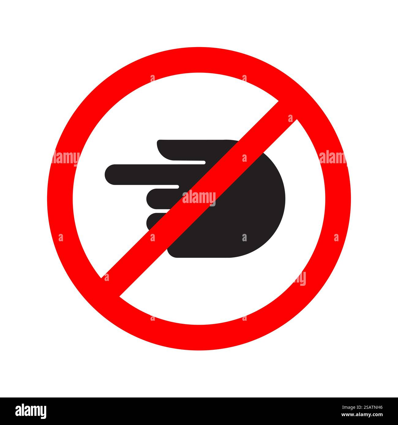 Turn forbidden sign hand. Vector illustration.. Turn forbidden sign ...