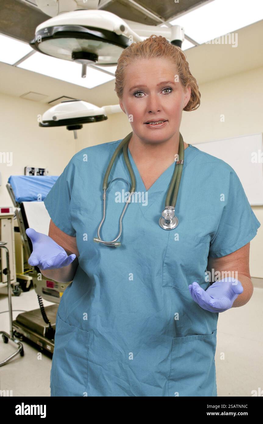 Middle aged woman doctor explaining a diagnosis Stock Photo - Alamy