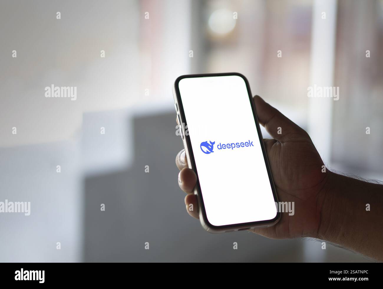 Deepseek Ai logo is displayed on smartphone Stock Photo - Alamy