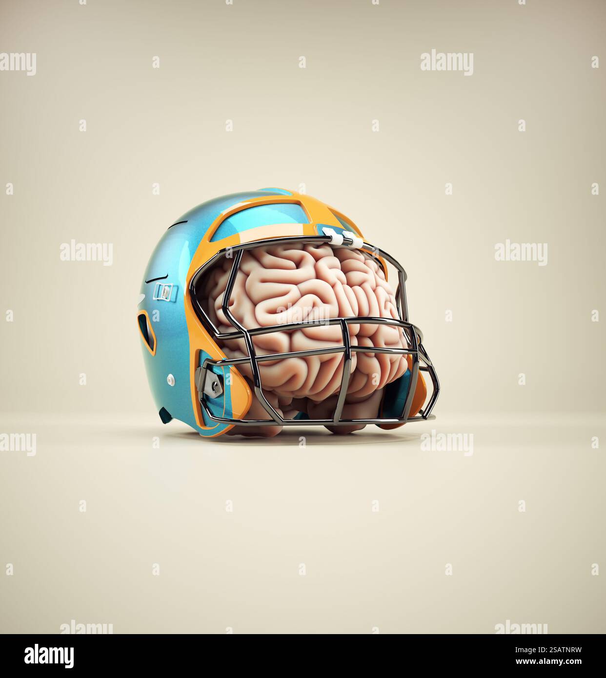 Brain protected by a helmet. The concept of intellectual property ...