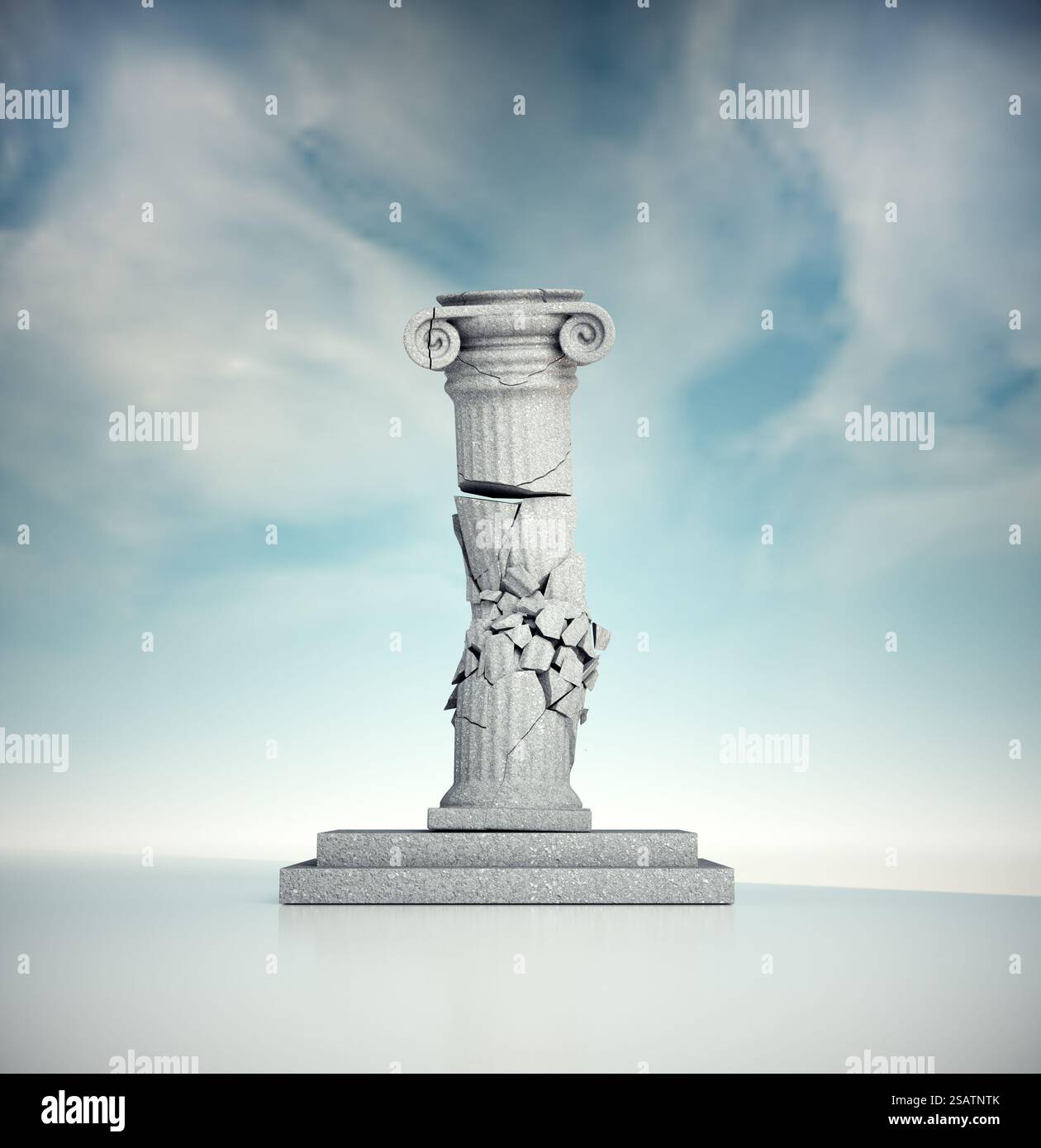 The broken Roman column suggesting failure or unsustainability. THIS IS ...