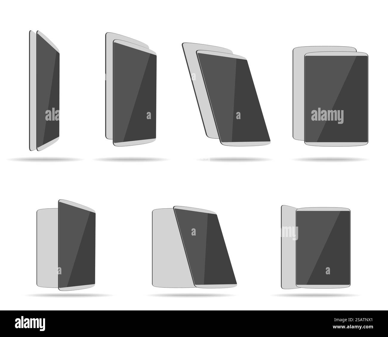set tablet computers vector illustration. set tablet computers Stock ...