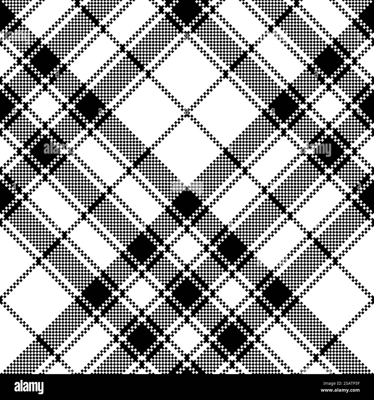 Pride of scotland tartan check plaid pixel seamless pattern. Vector ...