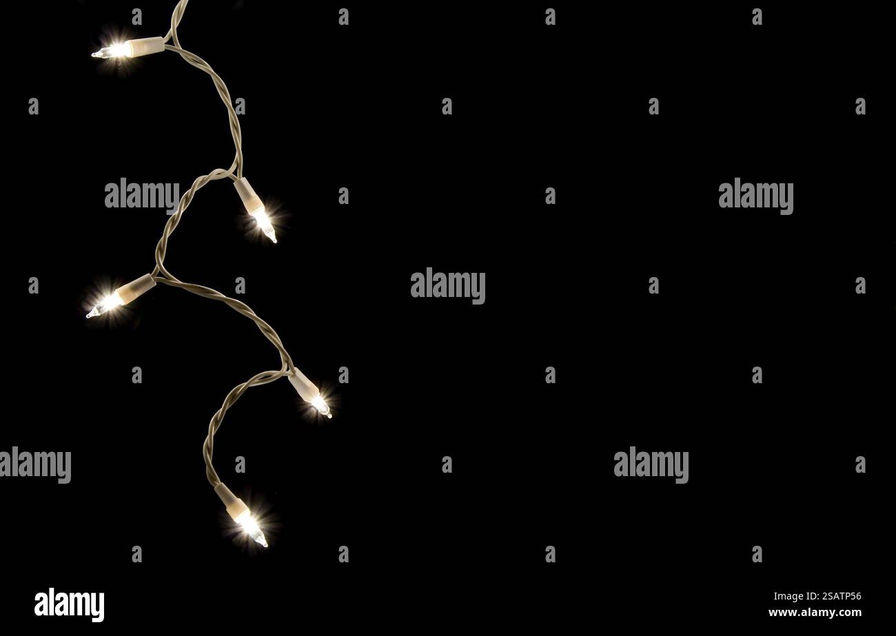 A single strand of Icicle Christmas Lights Stock Photo - Alamy