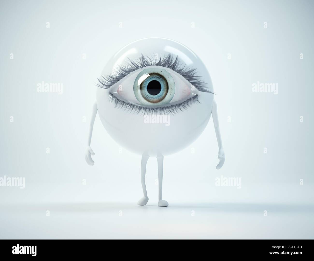 Surreal image with an eye. The concept of supervision and vision. THIS ...