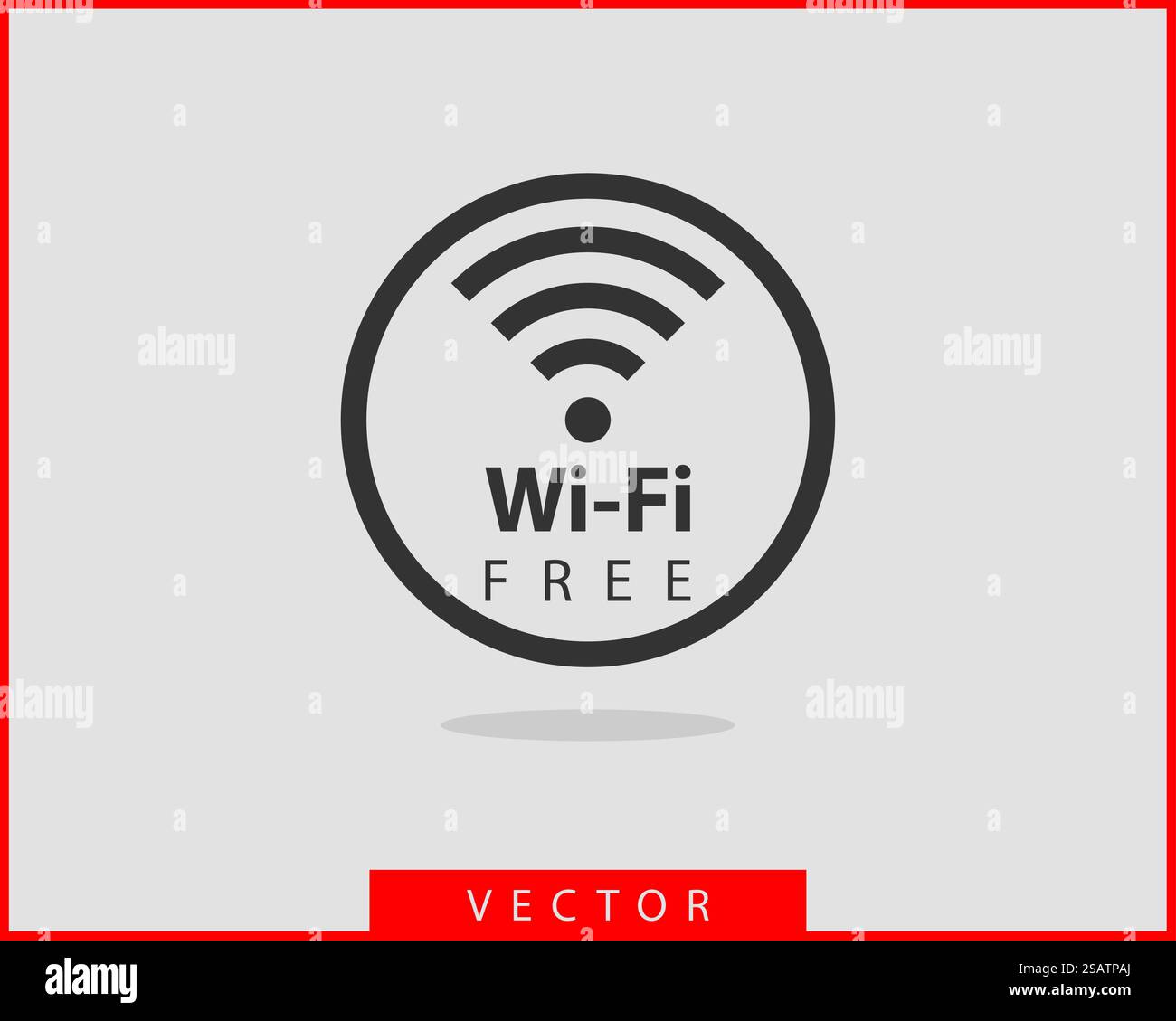 Free wi fi icon. Connection zone wifi vector symbol. Radio waves signal ...