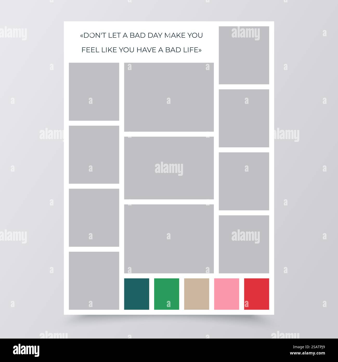 Moodboard template. Photo collage grid. Mood board design. Photography ...