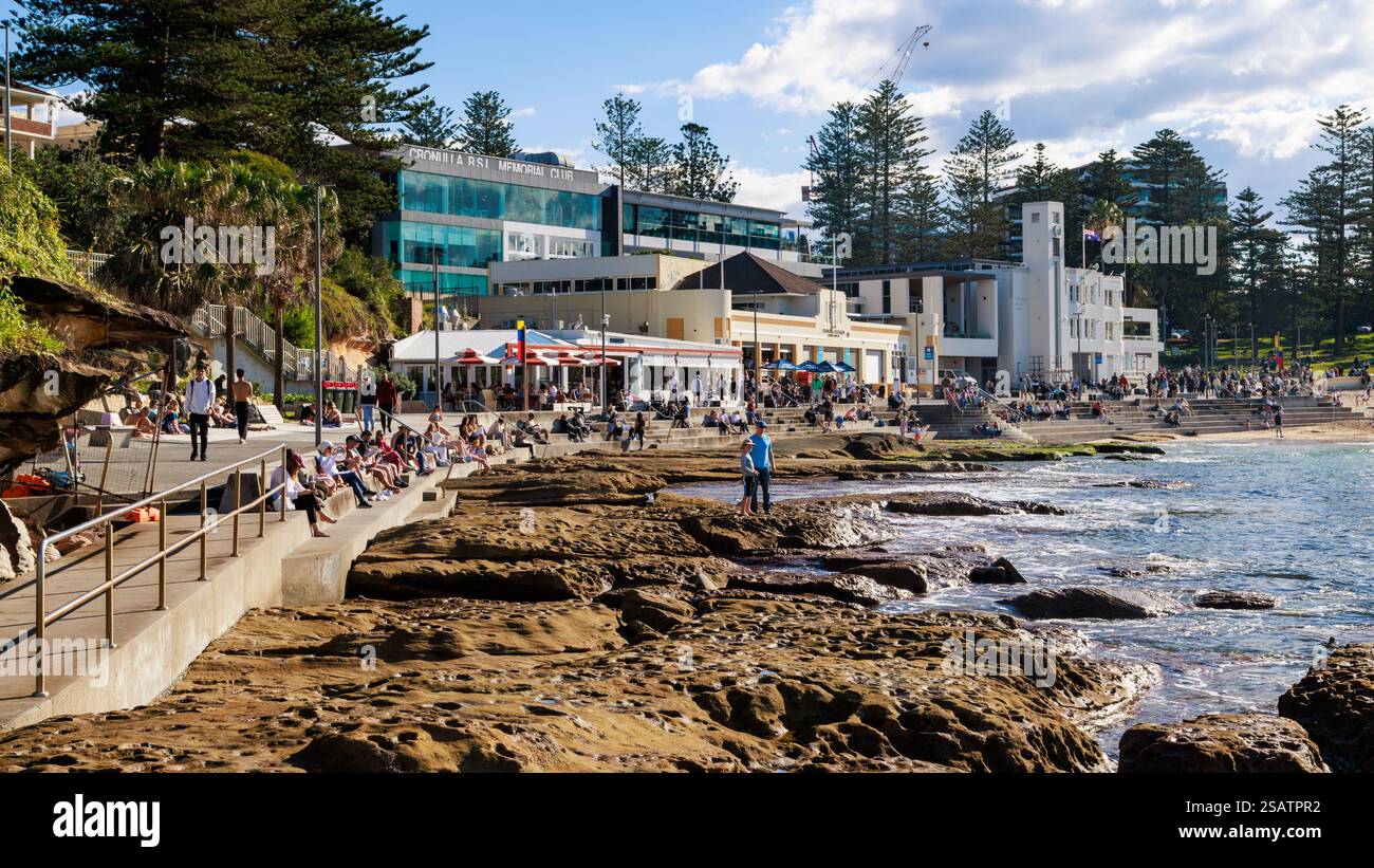 Cronulla Beach, Sydney, Australia. A view from the southern end of the beach taking in the ...