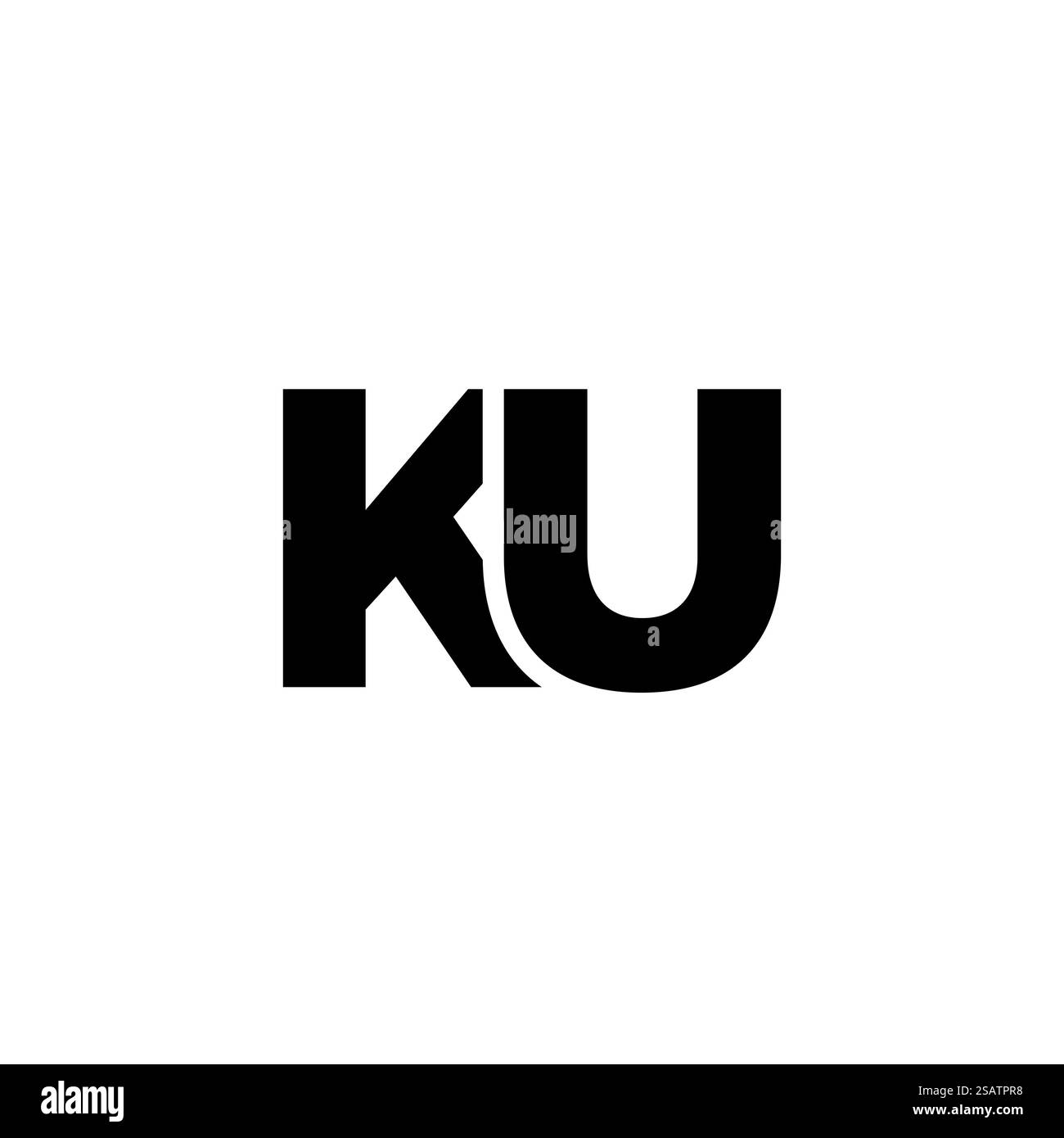 Trendy letter K and U, KU logo design template. Minimal monogram initial based logotype for ...