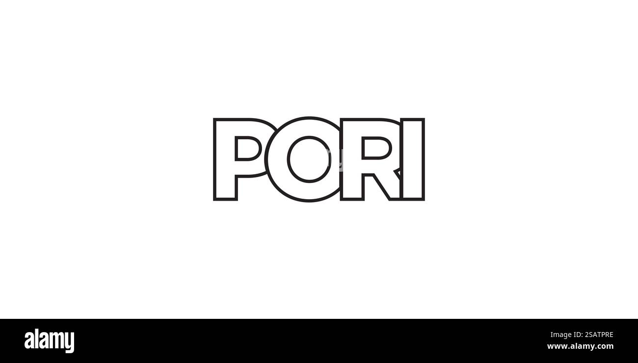 Pori in the Finland emblem for print and web. Design features geometric ...