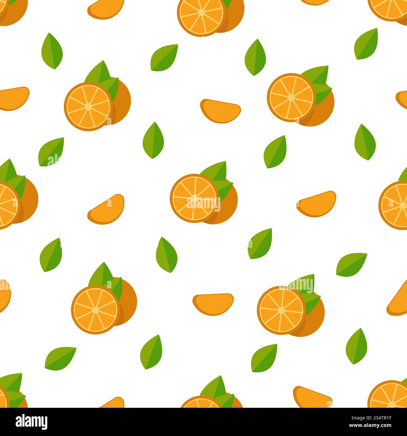 Tropical fruits, oranges, seamless pattern. Vector background for ...
