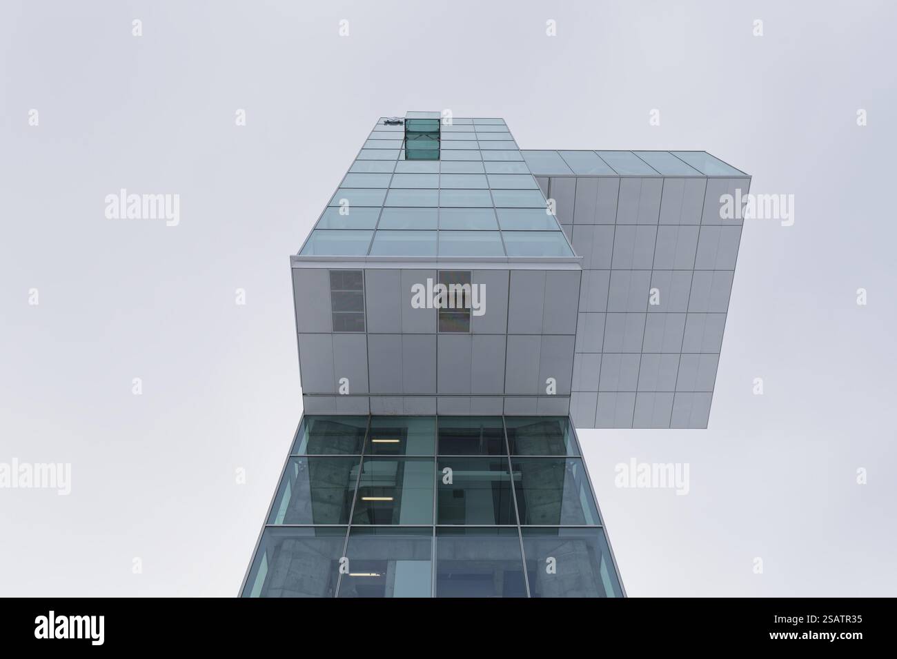 Architecture, new modern observation tower in the Old Port, Montreal ...