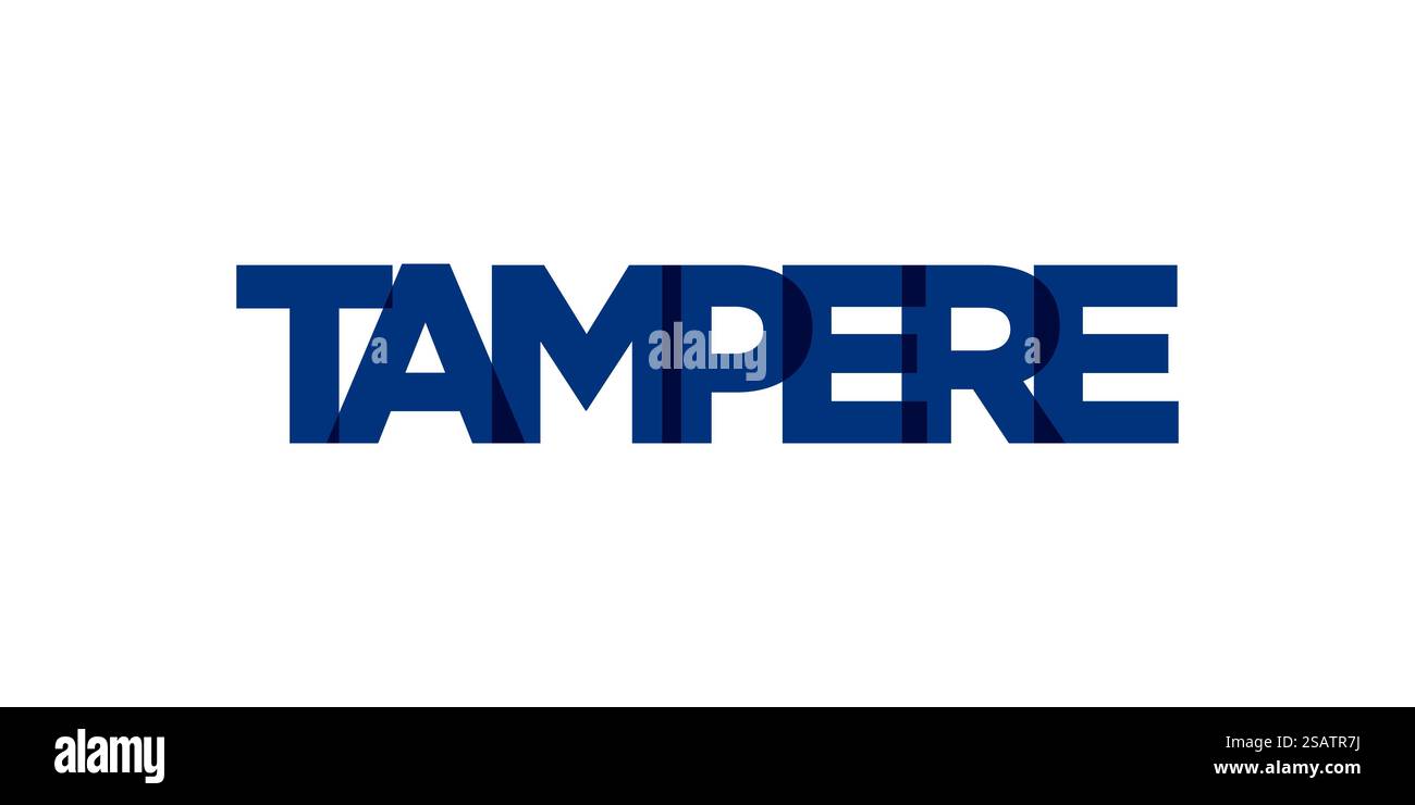 Tampere in the Finland emblem for print and web. Design features ...