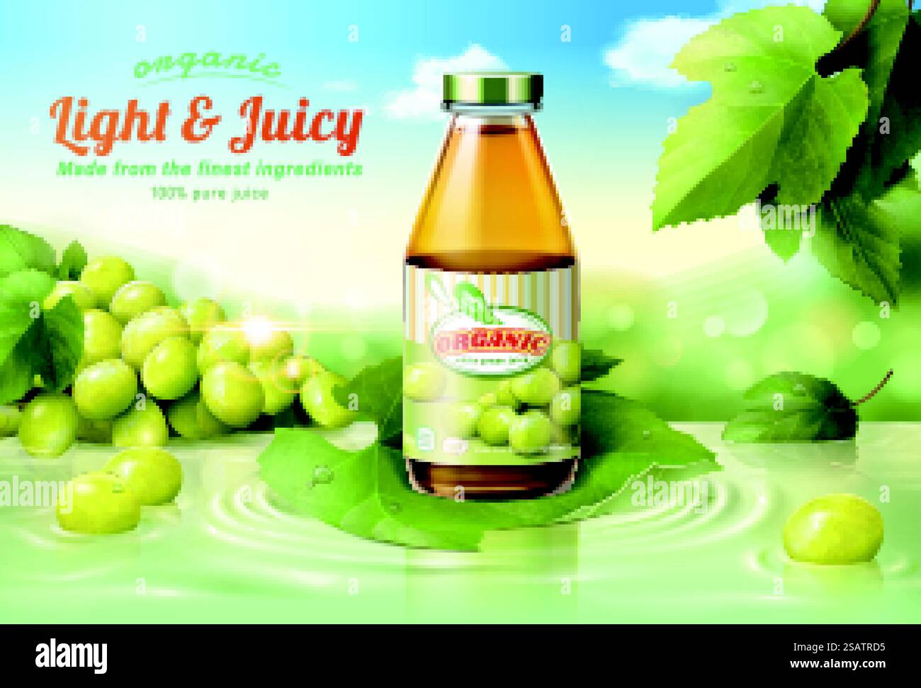 Glass fresh grape juice Stock Vector Images - Alamy