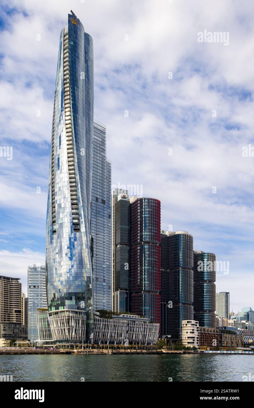 The Crown Sydney (foreground), a luxury hotel, and the International ...