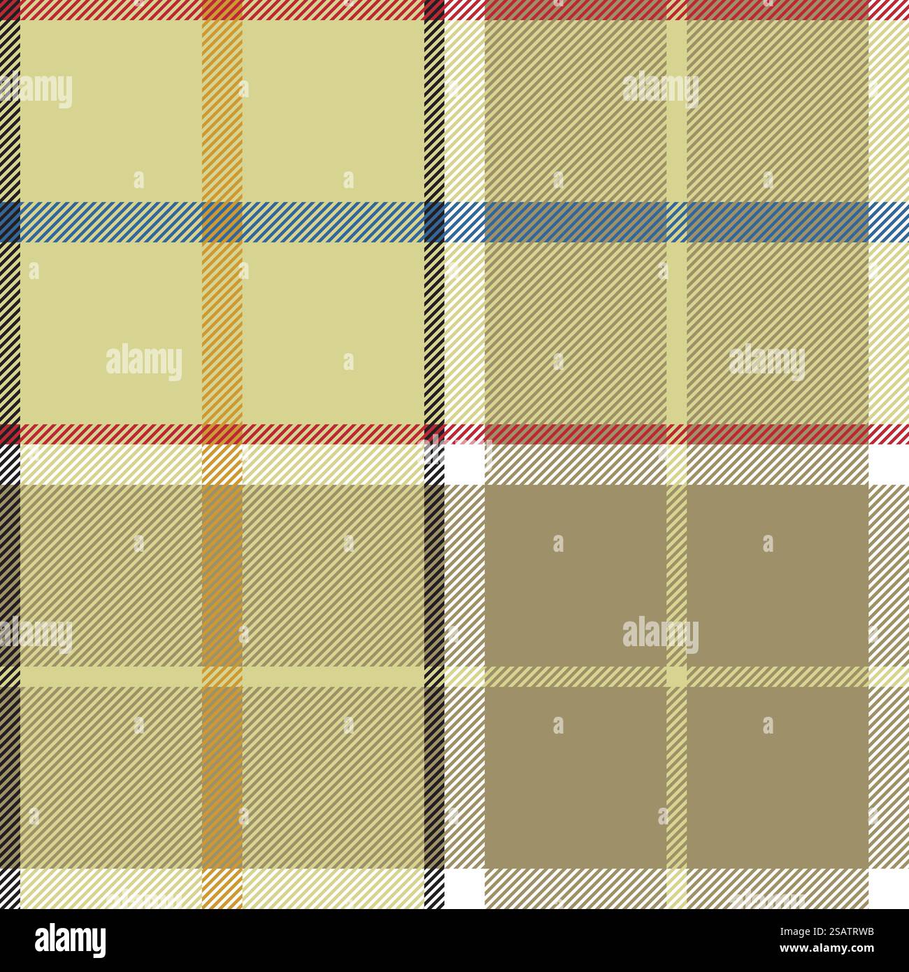 Beige plaid fabric texture seamless pattern. Vector illustration ...