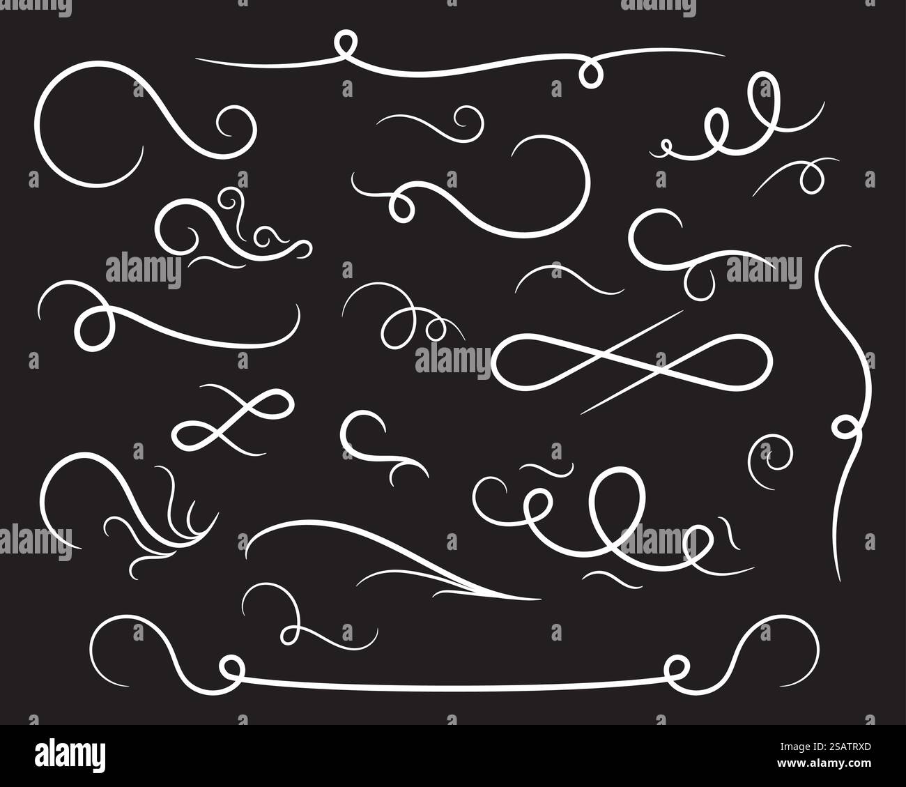 Calligraphic spiral swirl twirl Stock Vector Images - Alamy