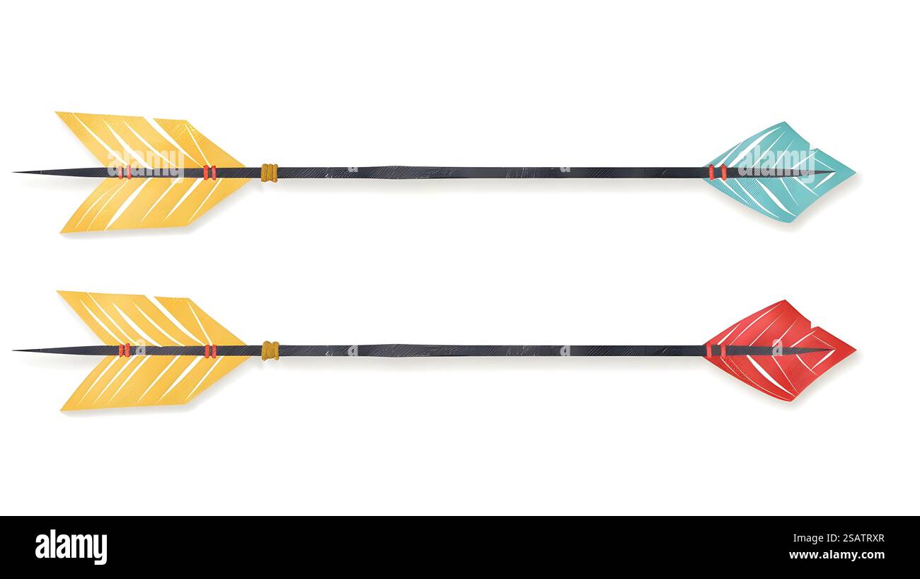 This image depicts a set of decorative arrows in a minimalist,clip art ...
