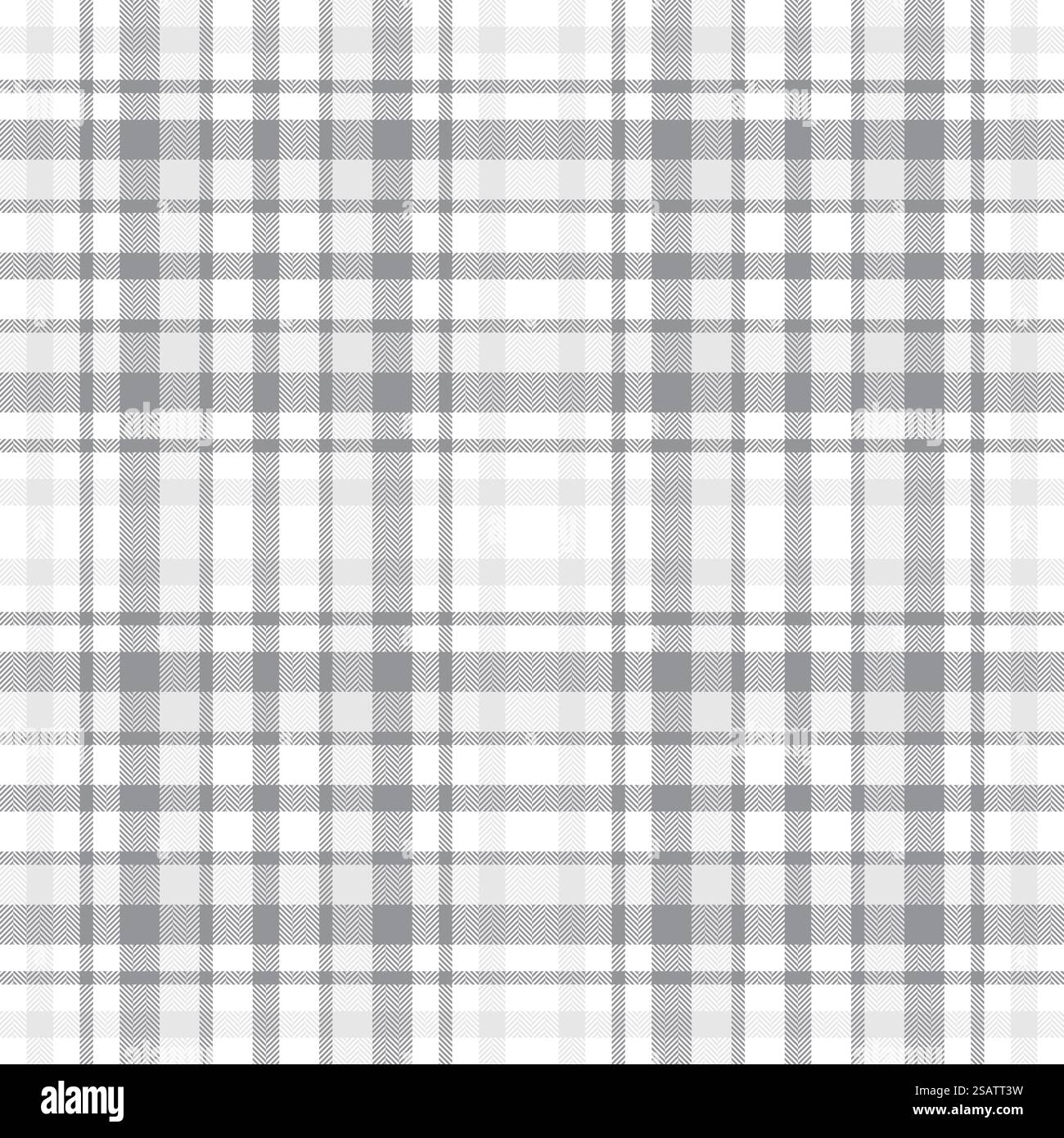 Plaid seamless pattern in black and white. Check fabric texture. Vector ...