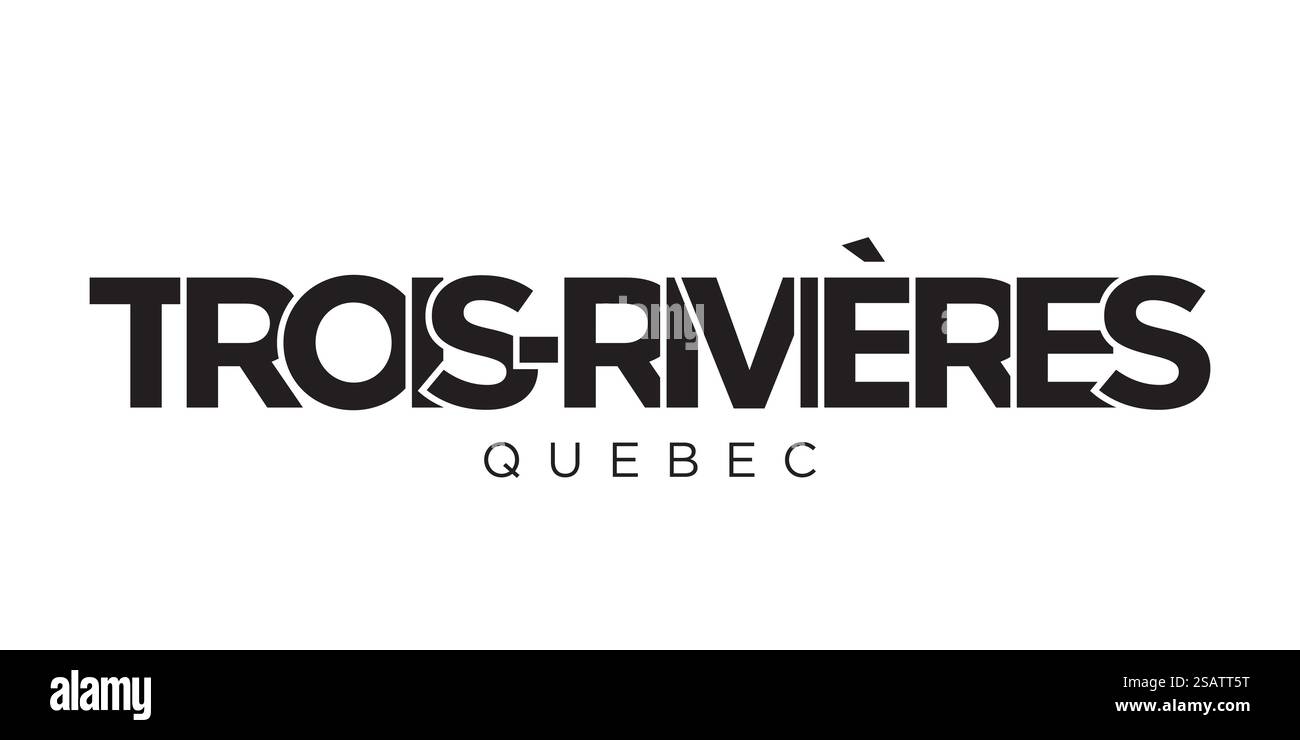 Trois-Rivieres in the Canada emblem for print and web. Design features ...