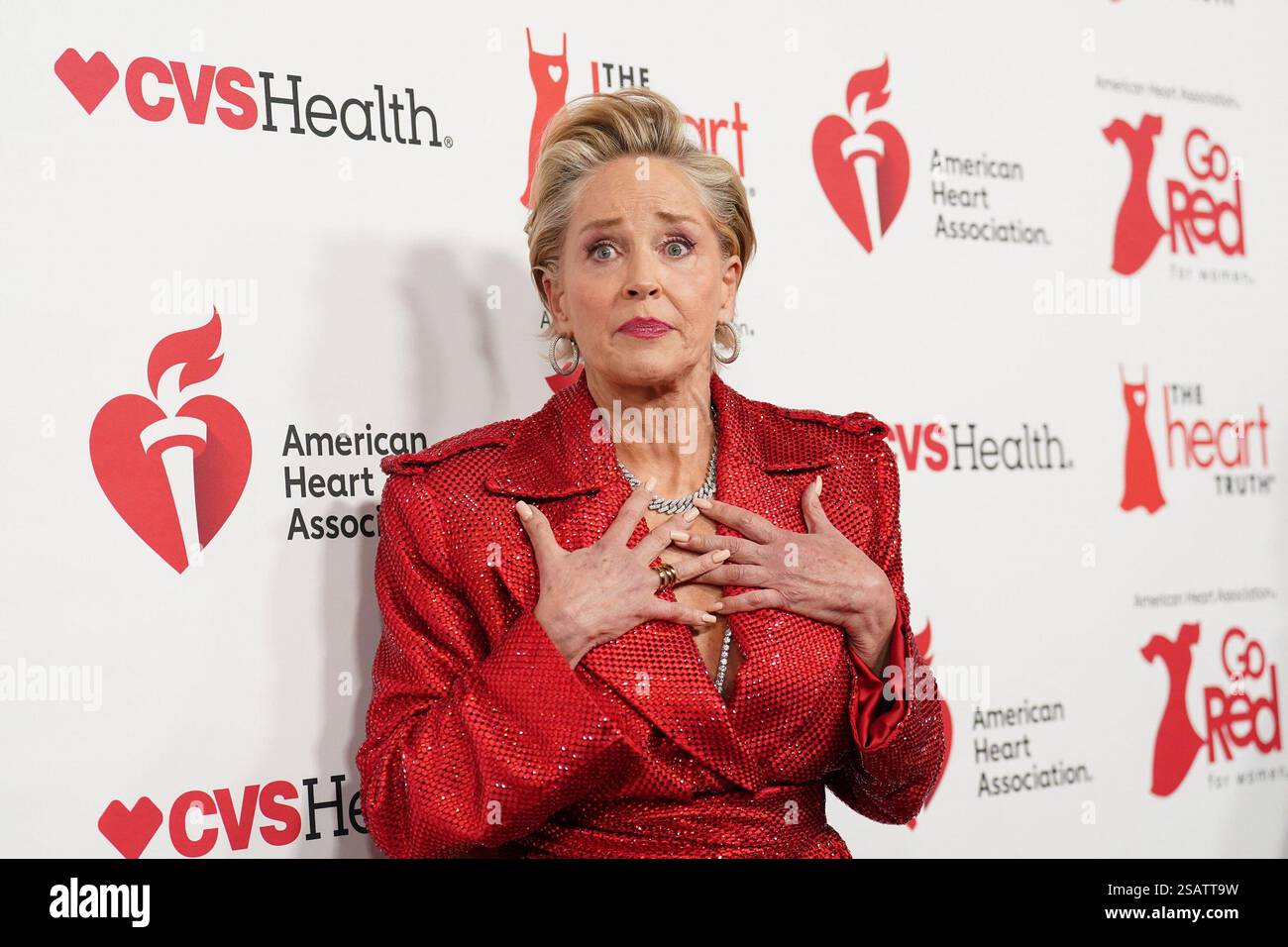 Sharon Stone at arrivals for The American Heart Association s Go Red ...