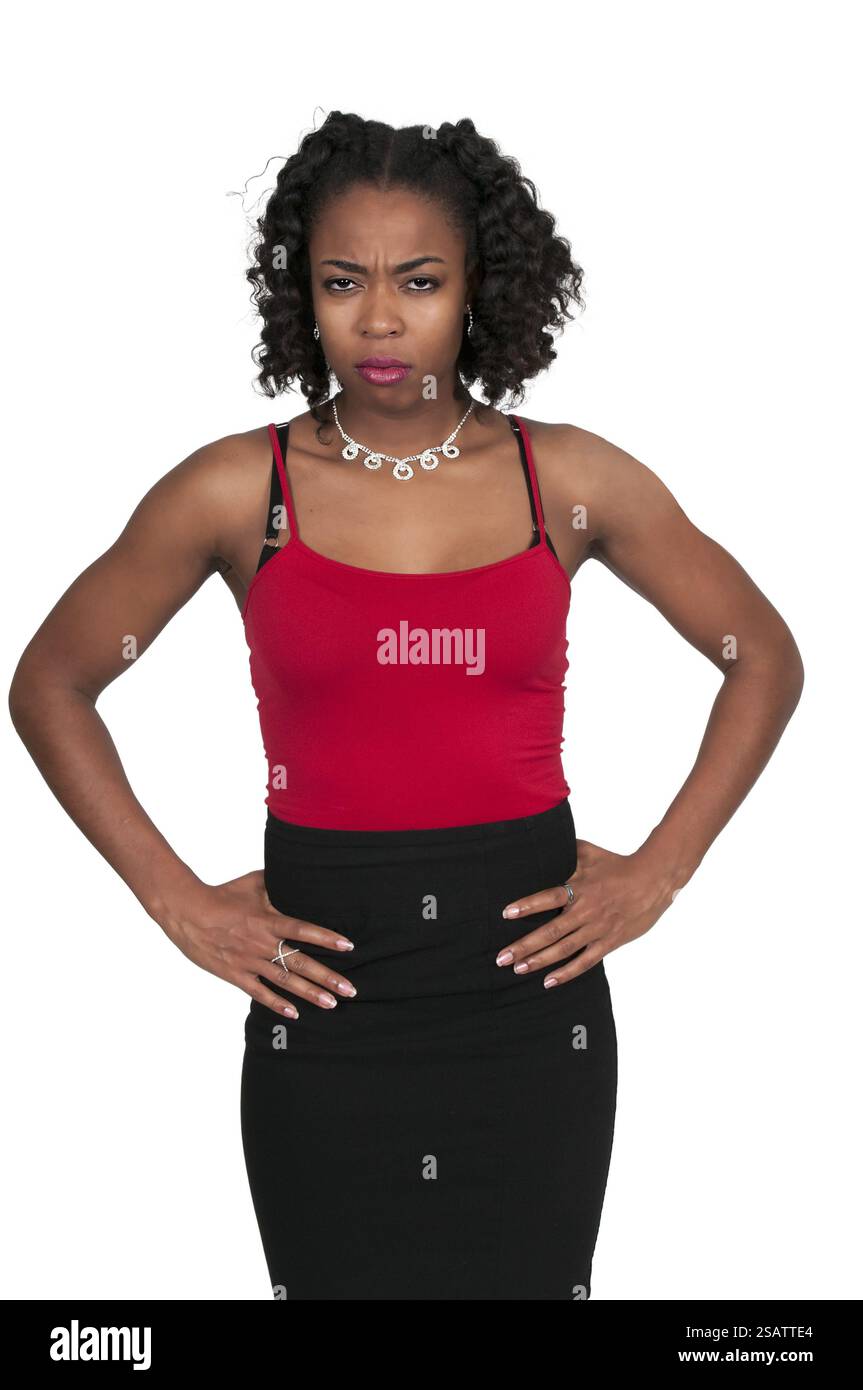 Beautiful young woman who is steaming mad Stock Photo - Alamy