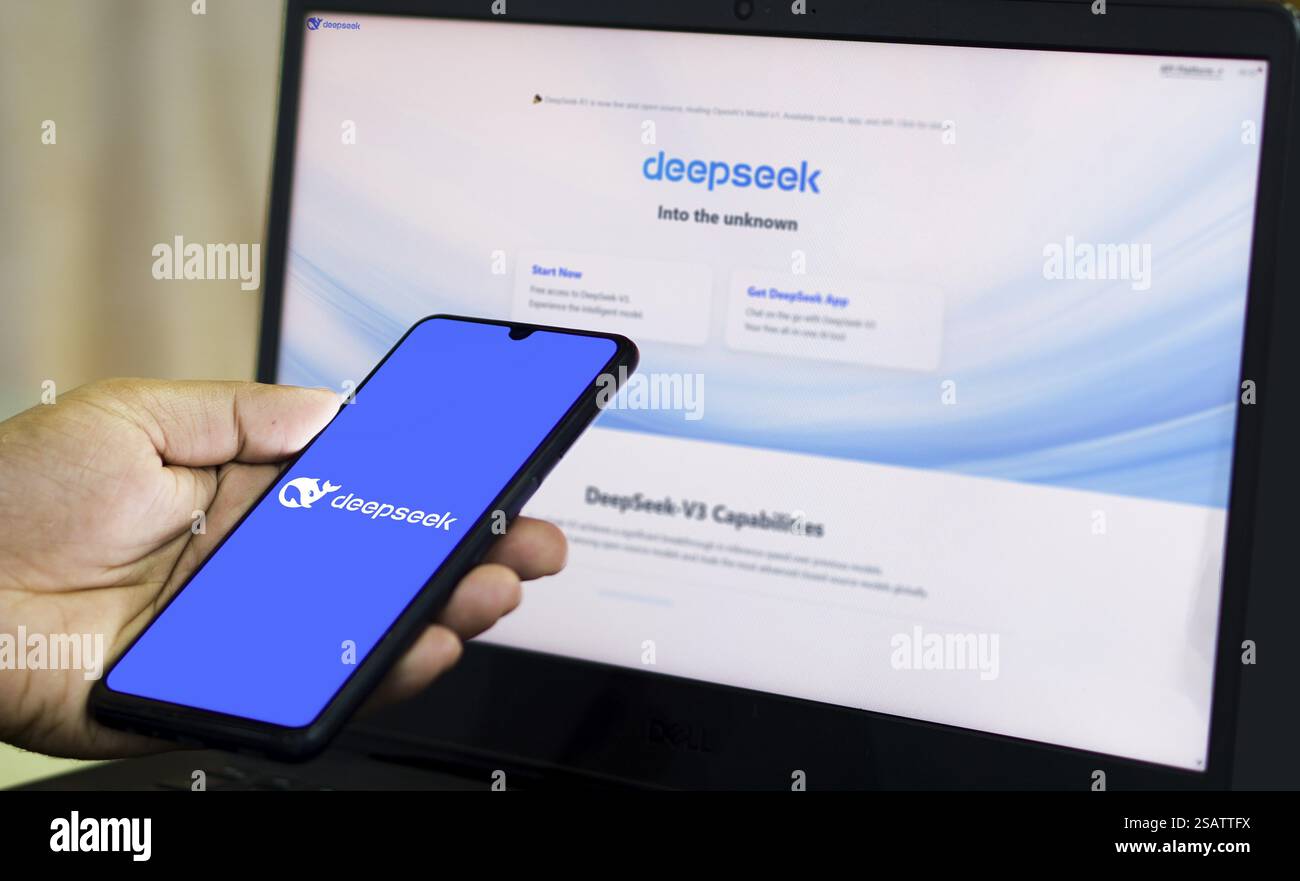 Deepseek Ai logo is displayed on smartphone Stock Photo - Alamy