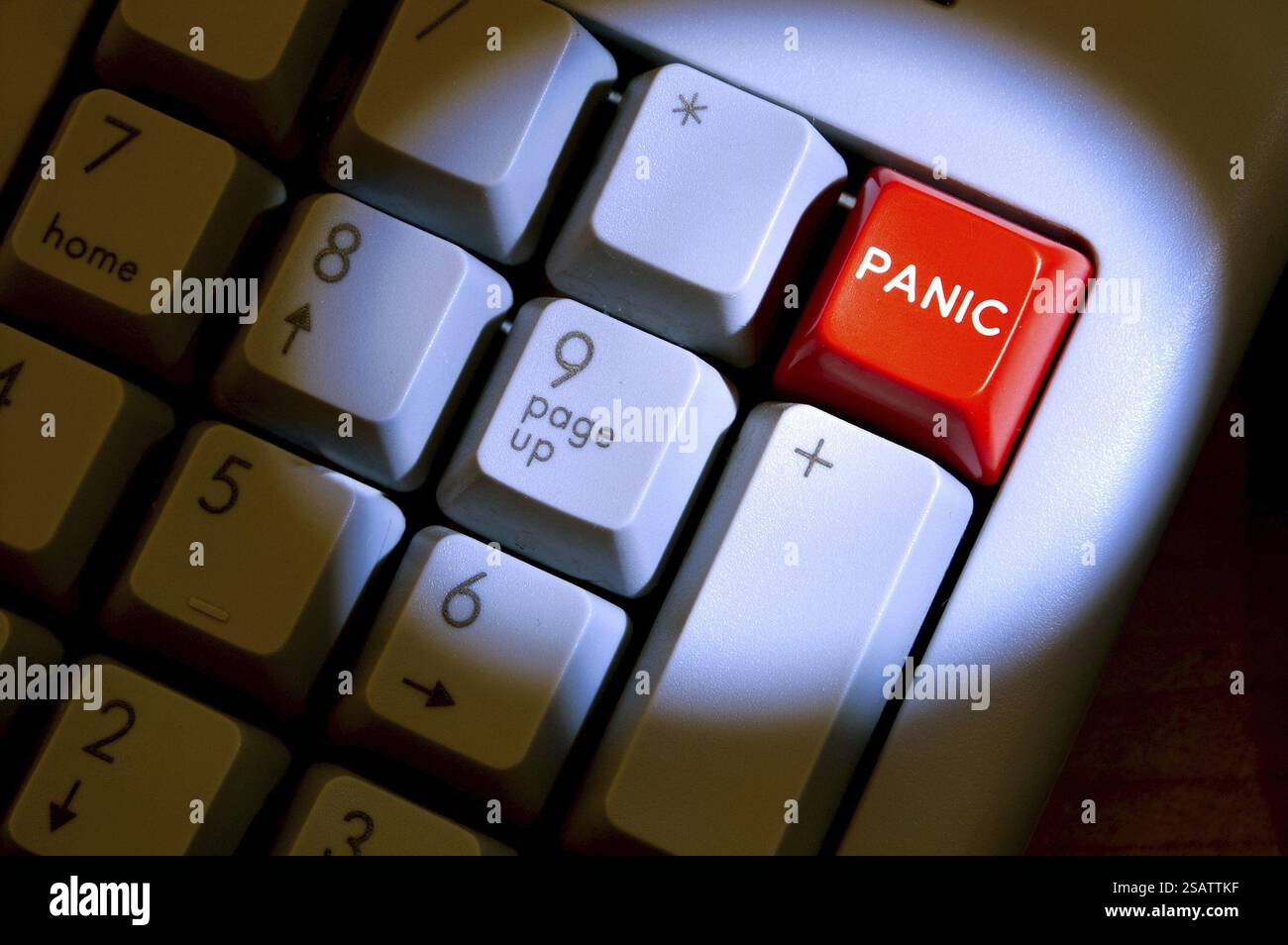 A panic button on a computer keyboard Stock Photo - Alamy