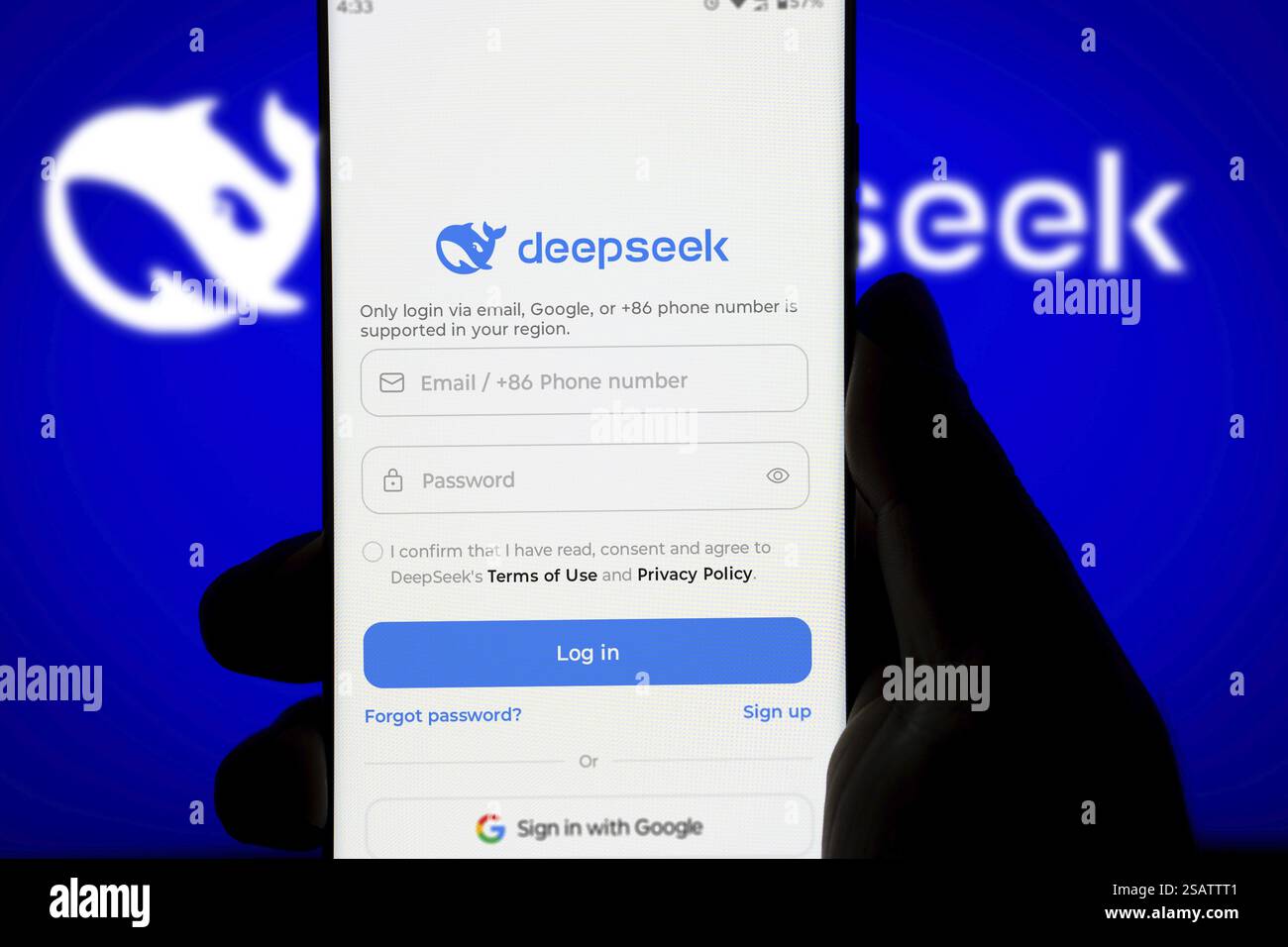 Deepseek Ai logo is displayed on smartphone Stock Photo - Alamy