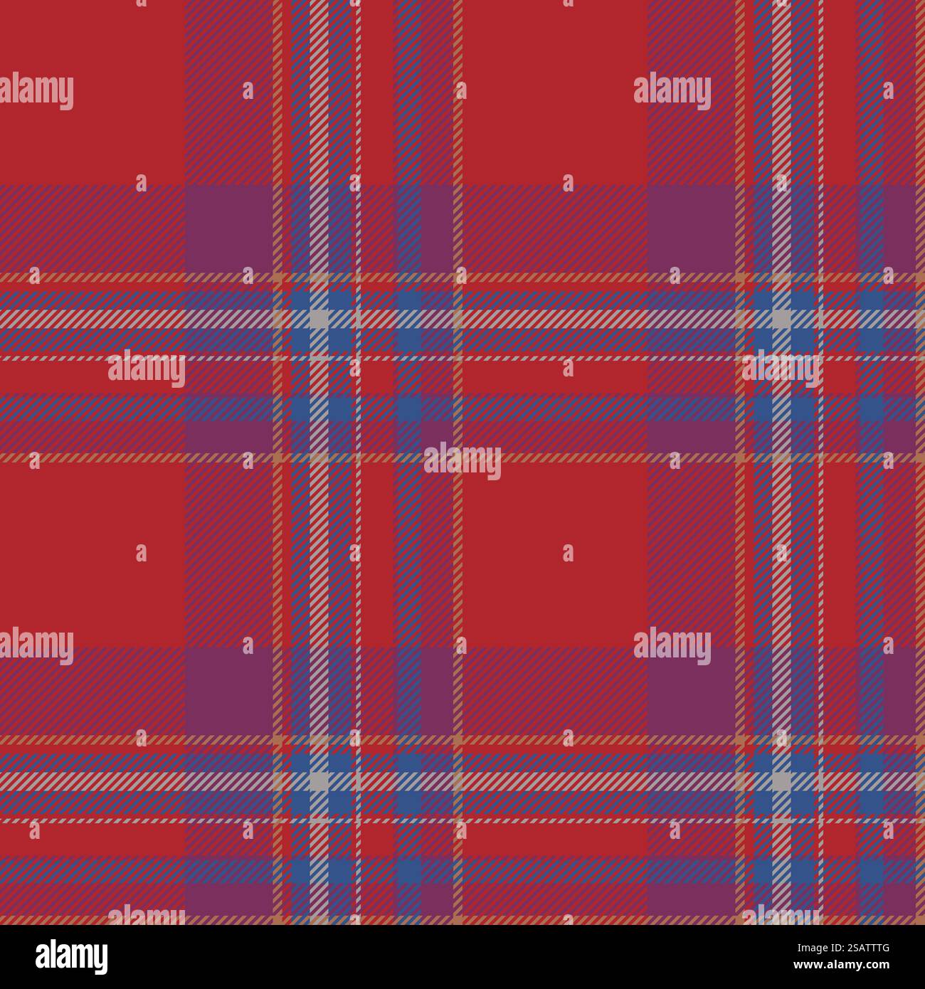Plaid seamless pattern in red. Check fabric texture. Vector textile ...