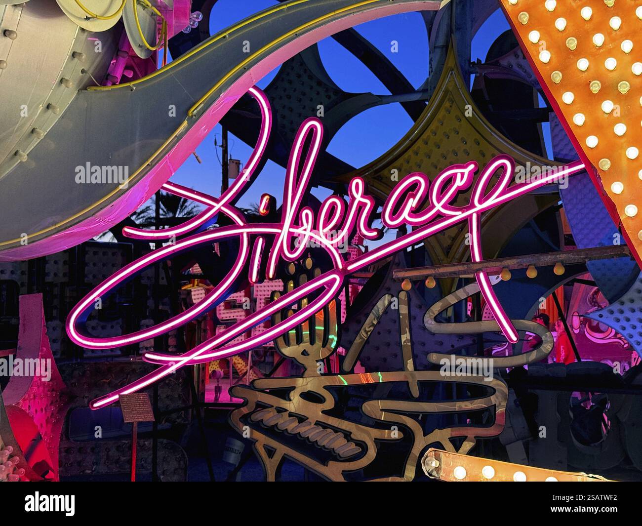 The Neon Museum, Neon Sign Cemetery, Las Vegas, Nevada, USA, North ...