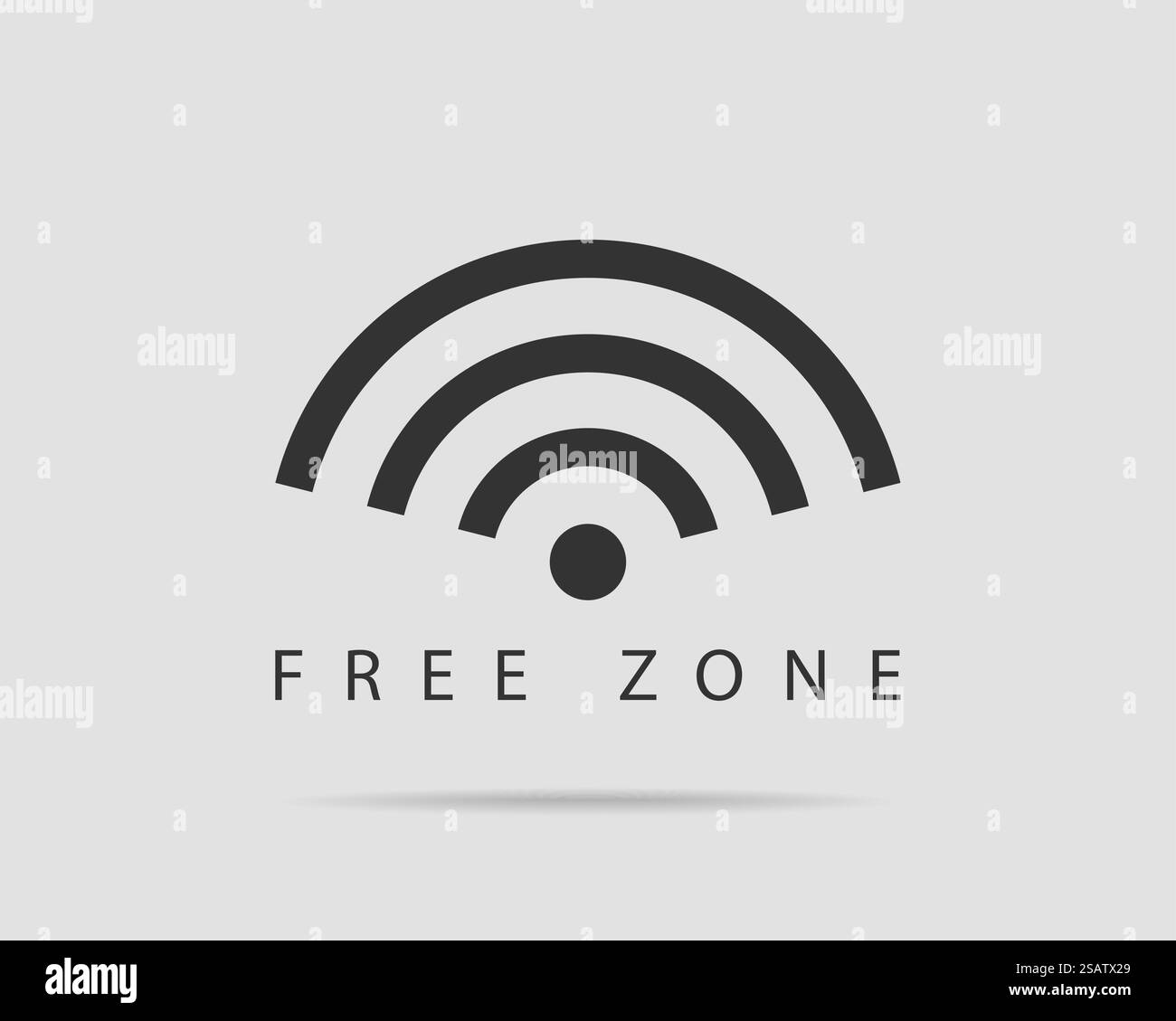 Free wi fi icon. Connection zone wifi vector symbol. Radio waves signal ...
