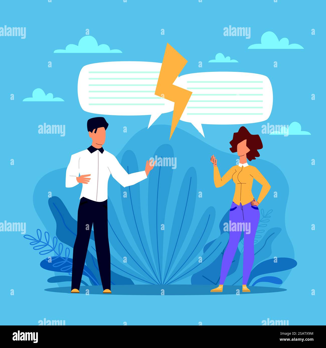 Cartoon angry man bubble hi-res stock photography and images - Alamy